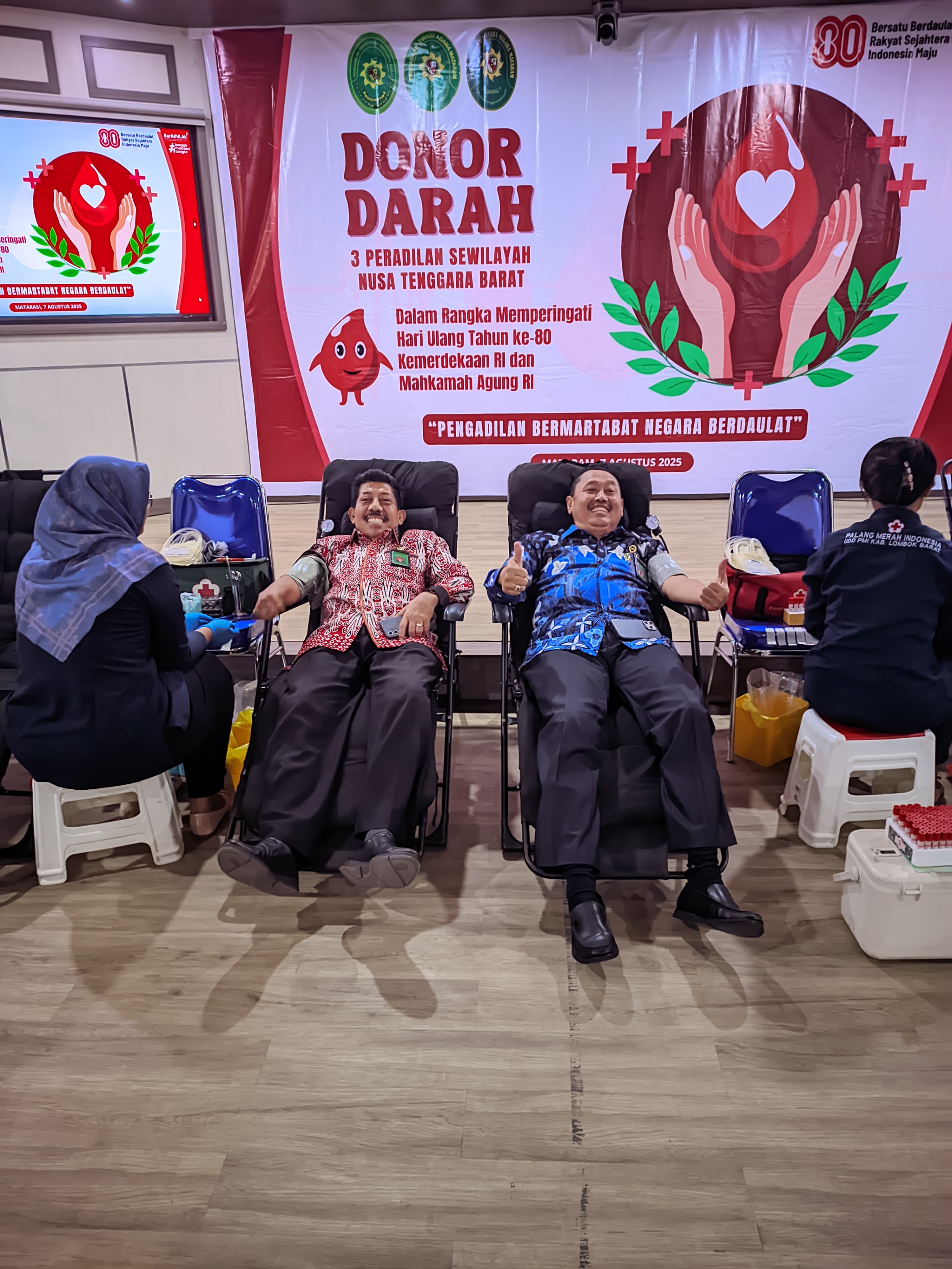 Kegiatan Donor Darah 3 Peradilan SeWilayah NTB Dalam Rangka HUT RI dan ...